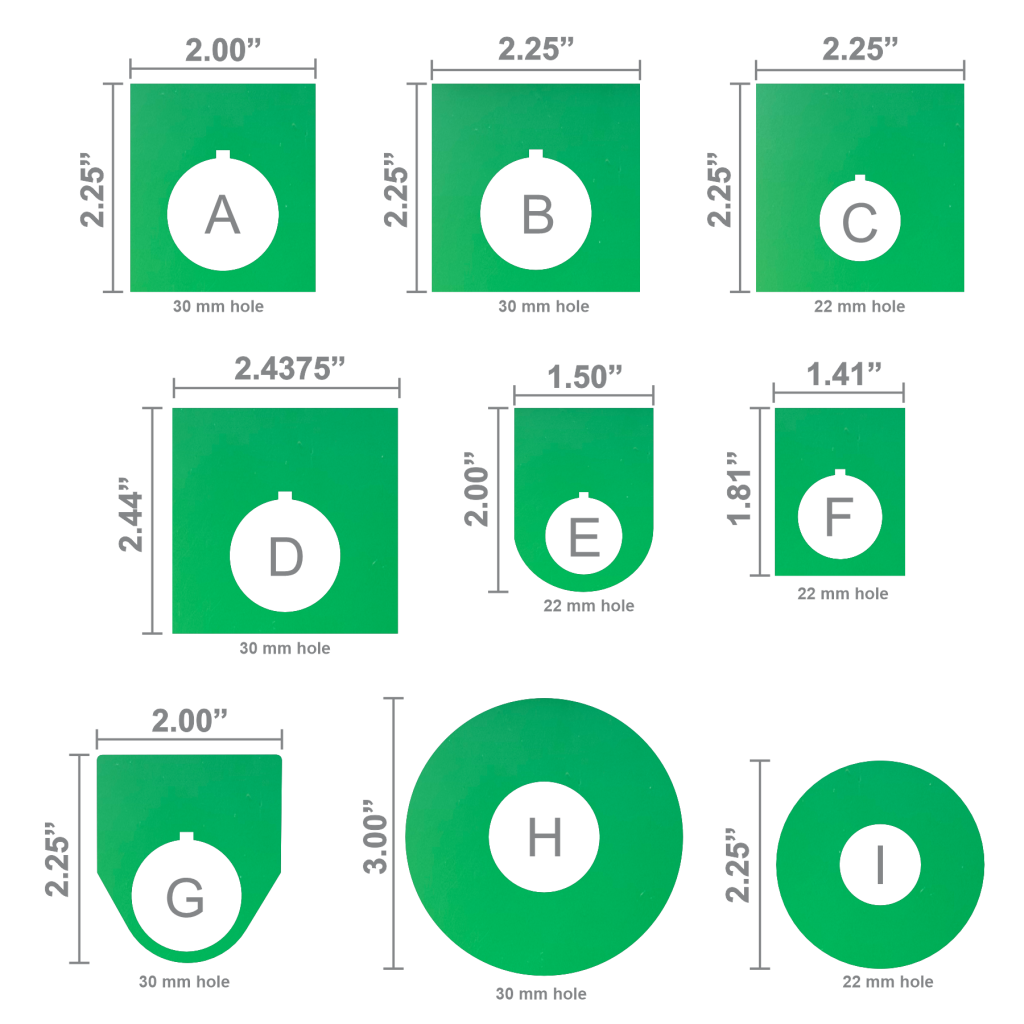 1/16" Plastic Push-Button Tags - Fast Production! Ships within 48 huors