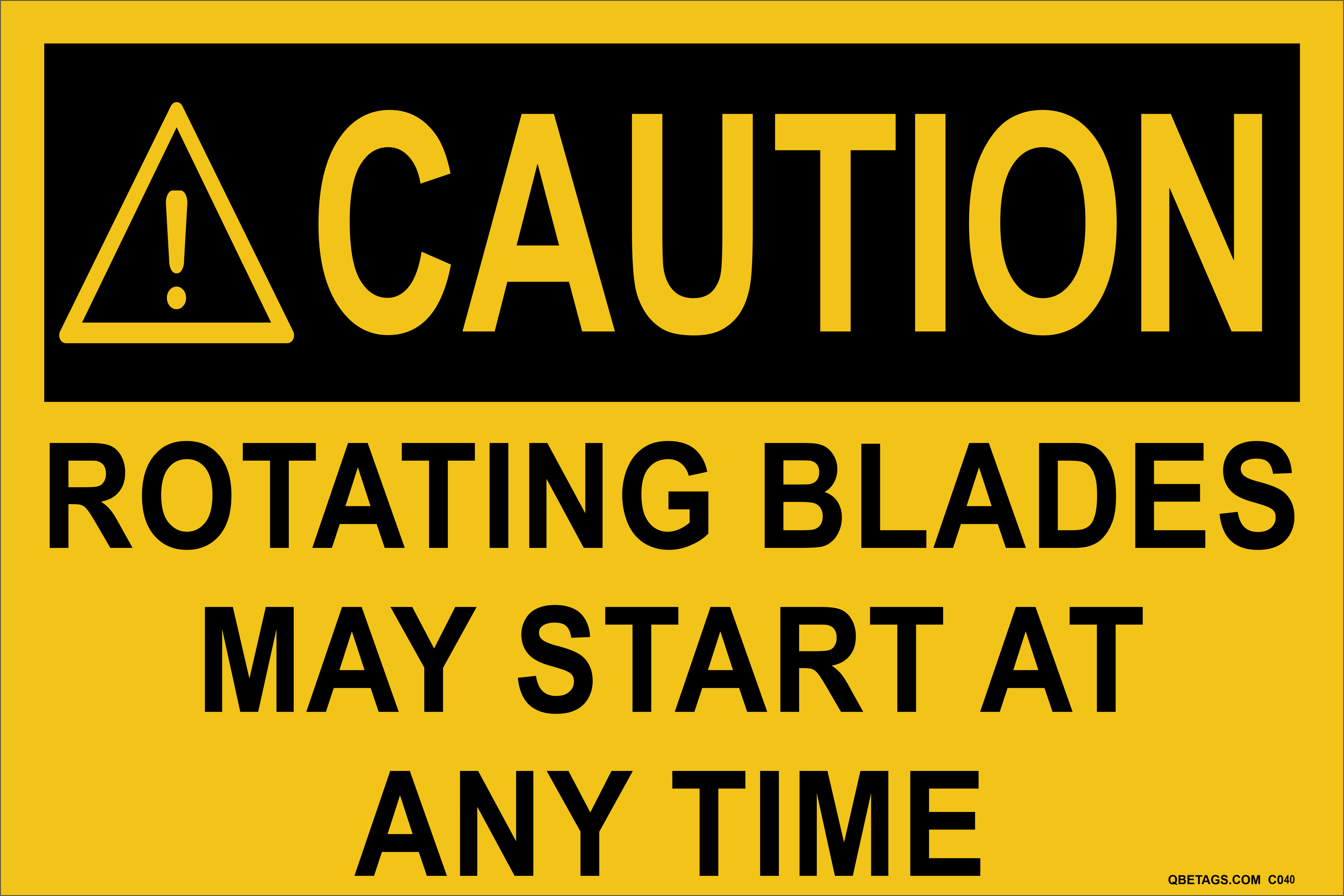 Caution: Rotating Blades - SHIPS WITHIN 48 HOURS!