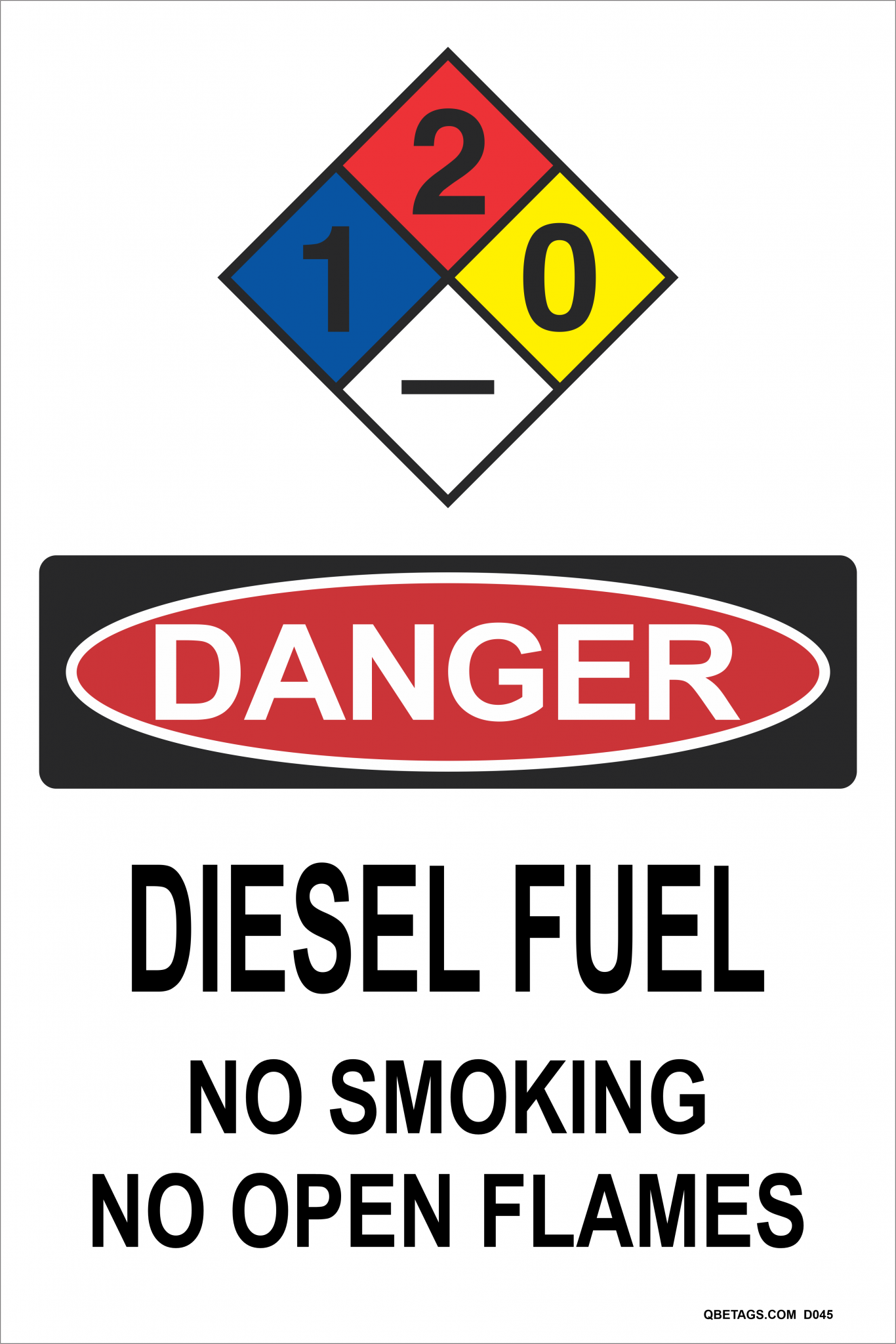 Danger: Diesel Fuel - No Smoking - Fast production!