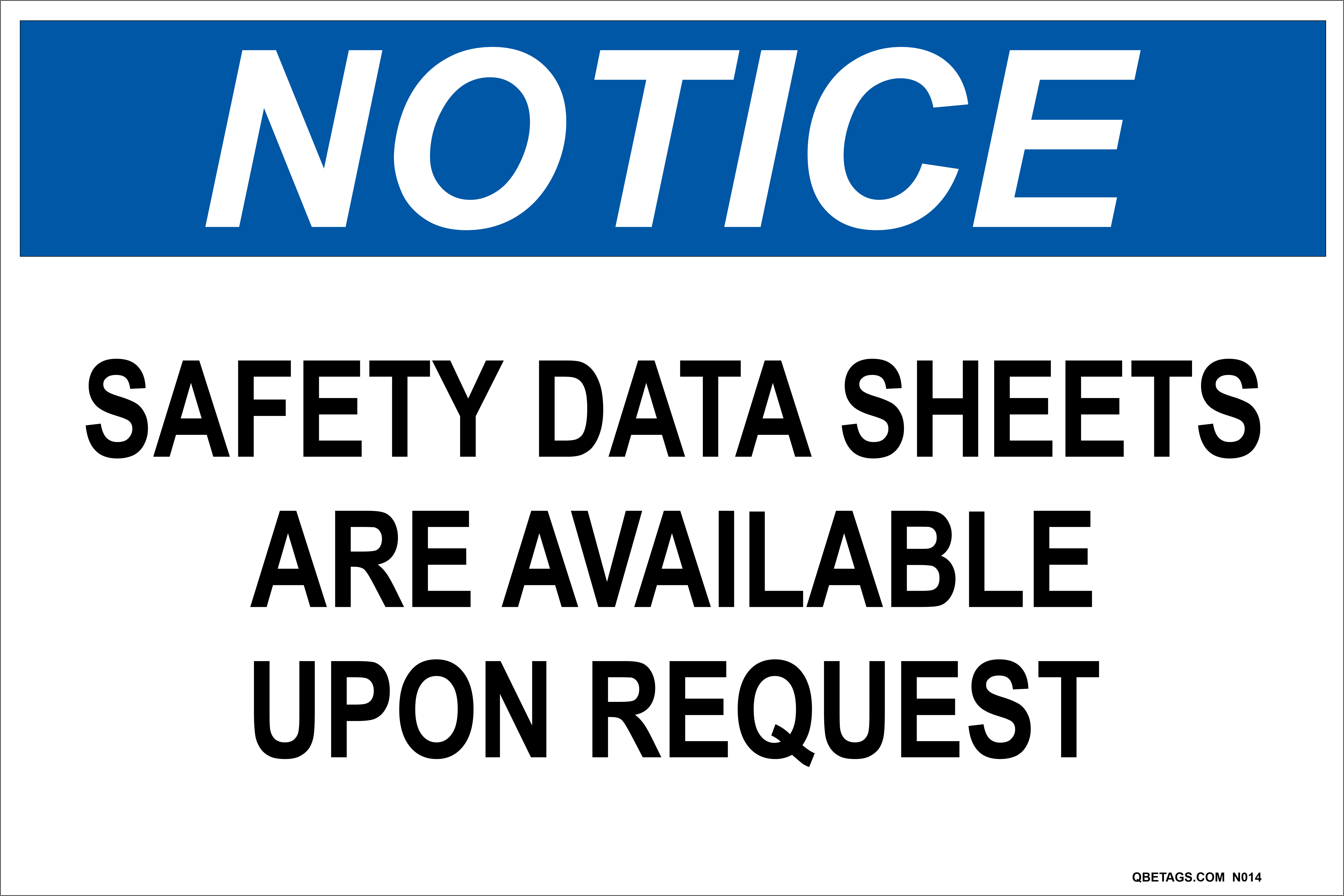 Notice: Safety Data Sheets Are Available Upon Requests - FAST ...