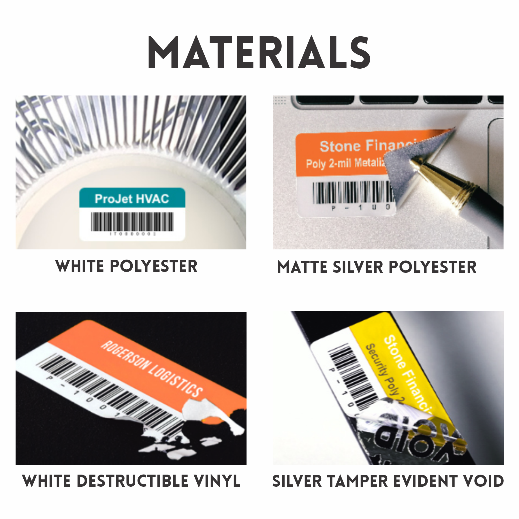 Asset Tags - Minimum 250 quantity