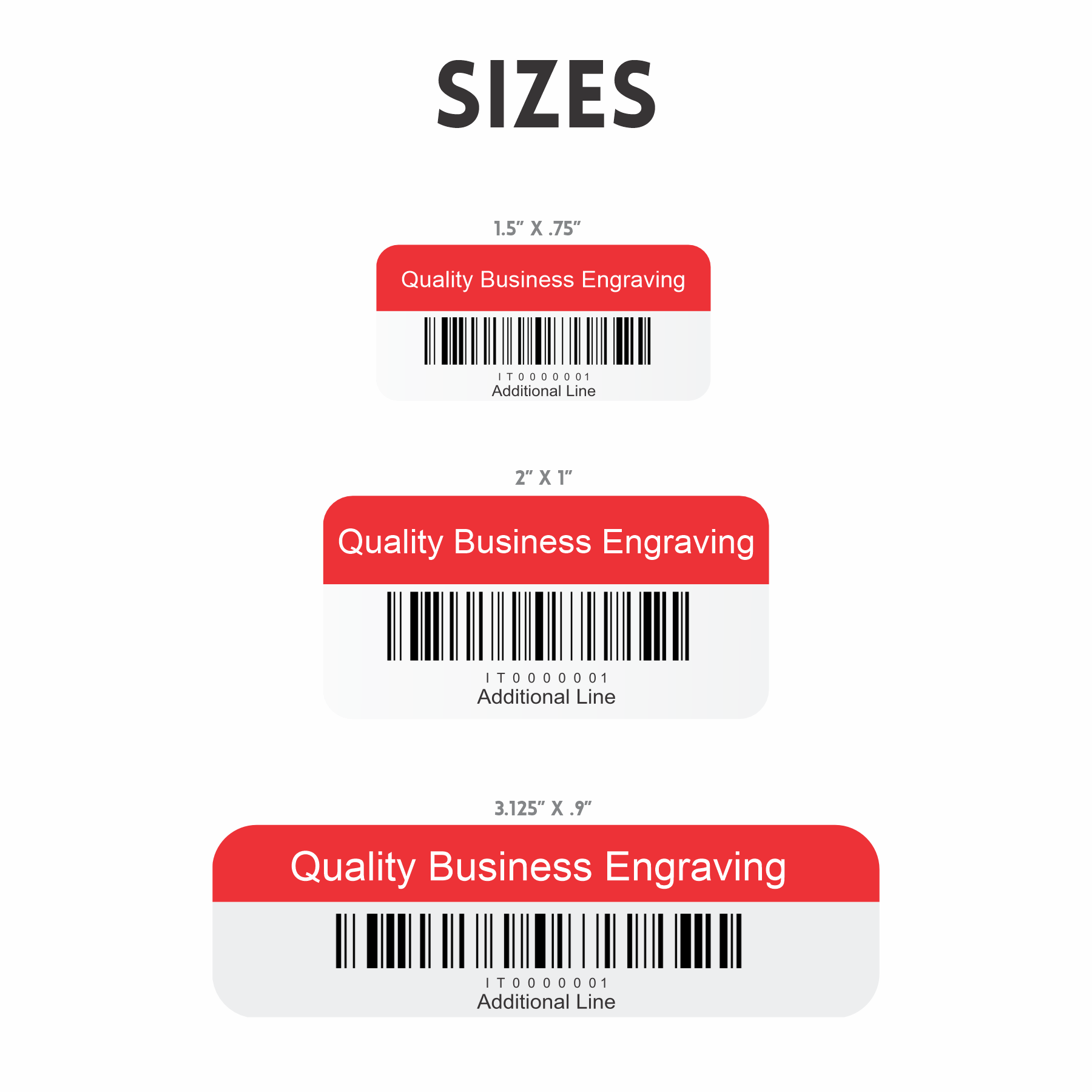 Asset Tags - Minimum 250 quantity