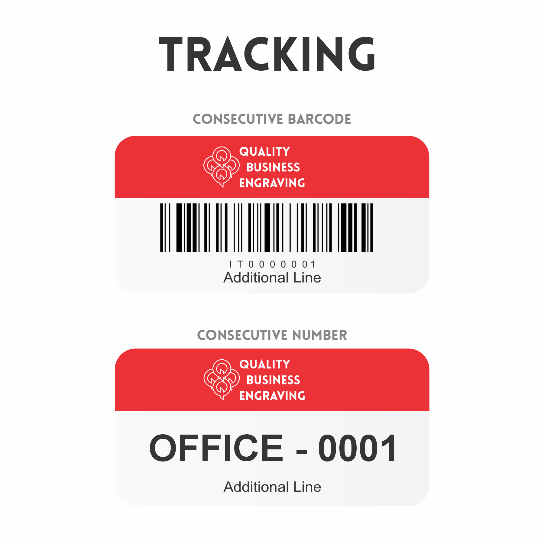 Asset Tags - Minimum 250 quantity