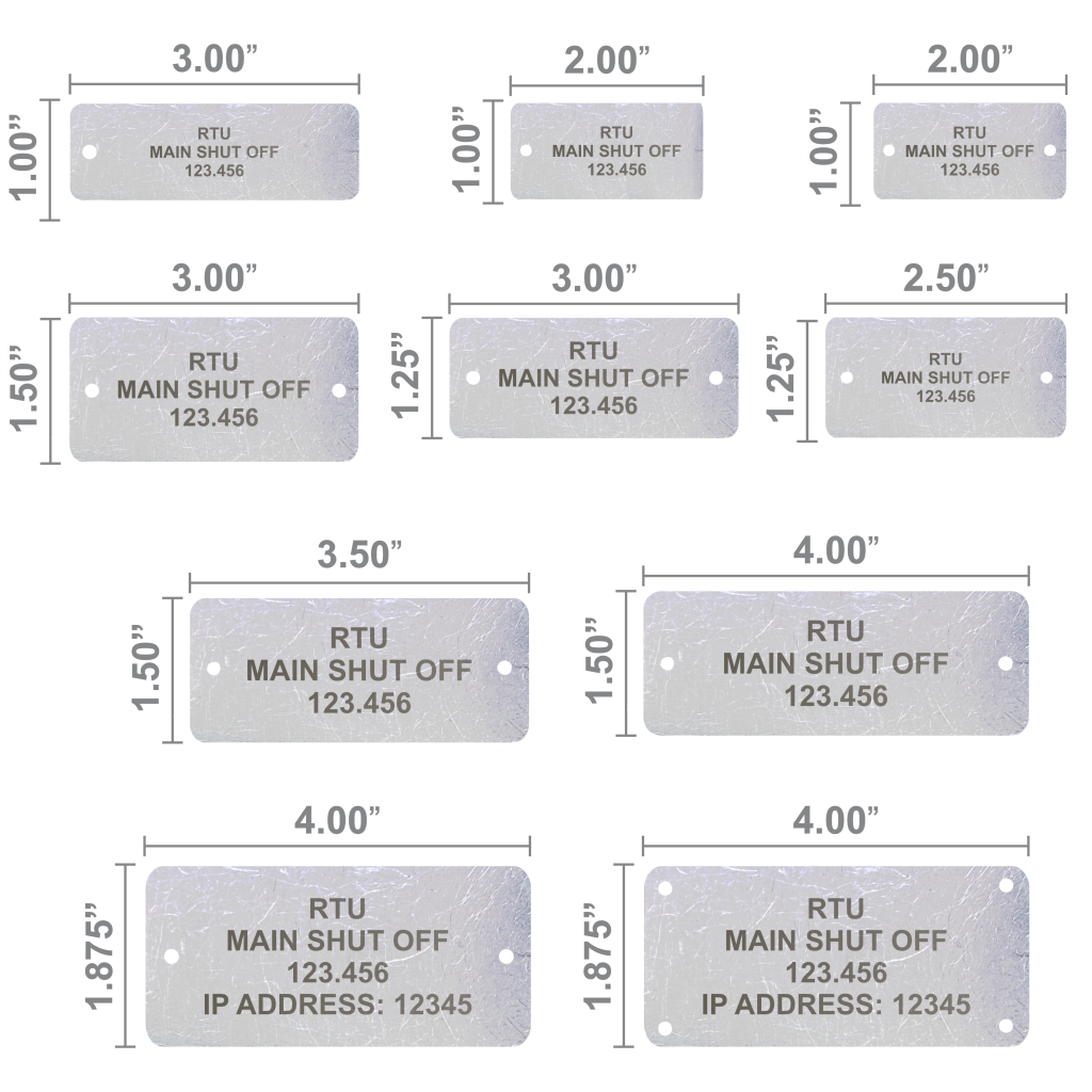 .030" Engraved Stainless Steel Tags - FAST PRODUCTION!