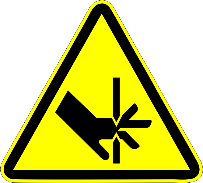ISO Warning - Finger Cut - Straight Blade - FAST PRODUCTION